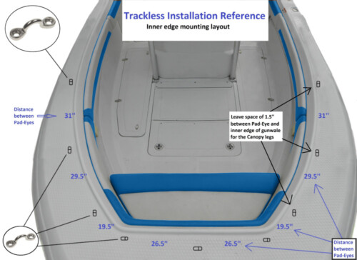 Boat Shade I Medium Bow Dodger I Prefab Instant Cabin I The Element®